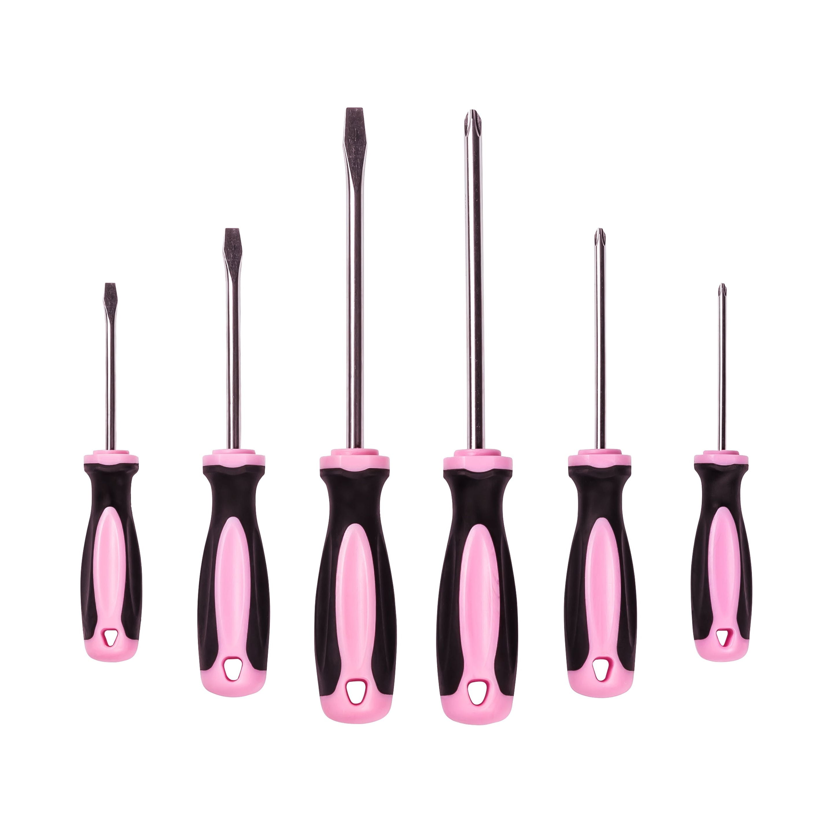 Restored Pink Power Insulated Screwdriver Set - 6 Piece Phillips Head ...