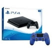 Restored PlayStation 4 1TB Slim Console And Extra Wave Blue Dualshock 4 ...