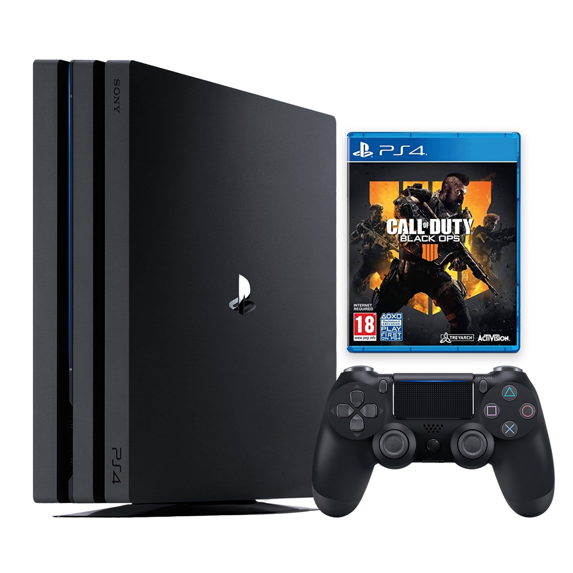 PlayStation 4 Pro 1TB Console with Aftermarket Black Wireless DS ...