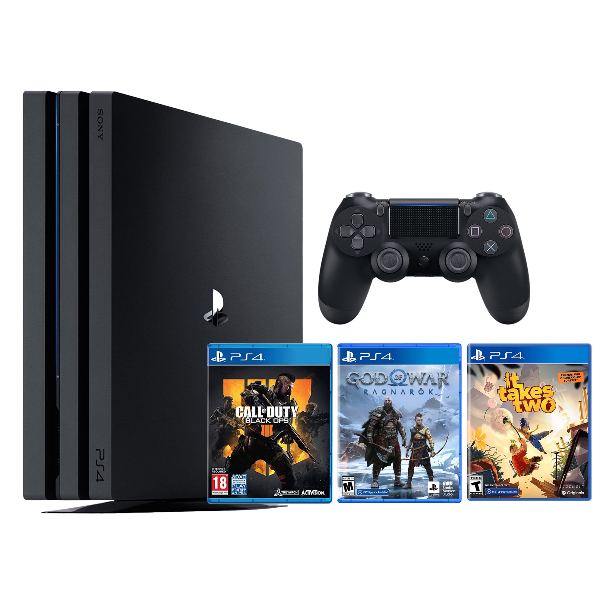 PlayStation 4 Pro 1TB Console with Aftermarket Black Wireless DS ...
