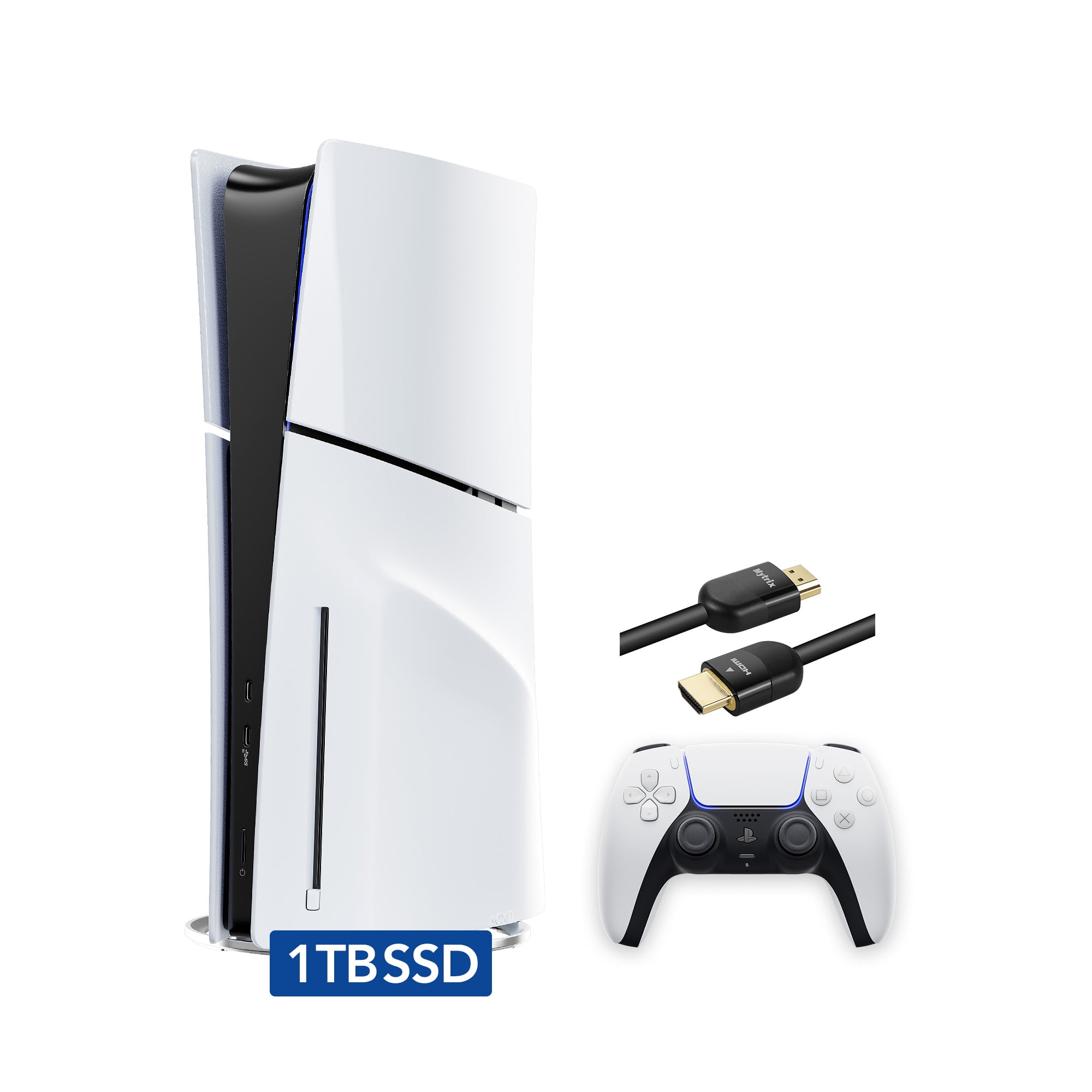 Restored PlayStation 5 Slim Disc with 1TB SSD Storage, Wireless Dualsense Controller - PS5 ...