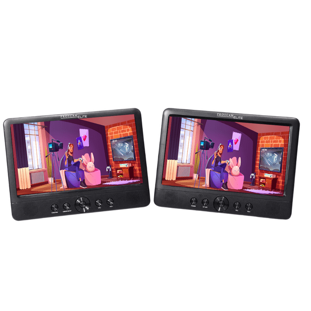 Restored Proscan Elite, 10.1" Dual Screen Portable DVD Media Player ...
