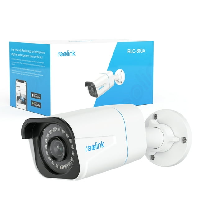 Restored REOLINK RLC-810A 4K Security Camera Outdoor, 8MP IP PoE Camera with Human/Vehicle ...