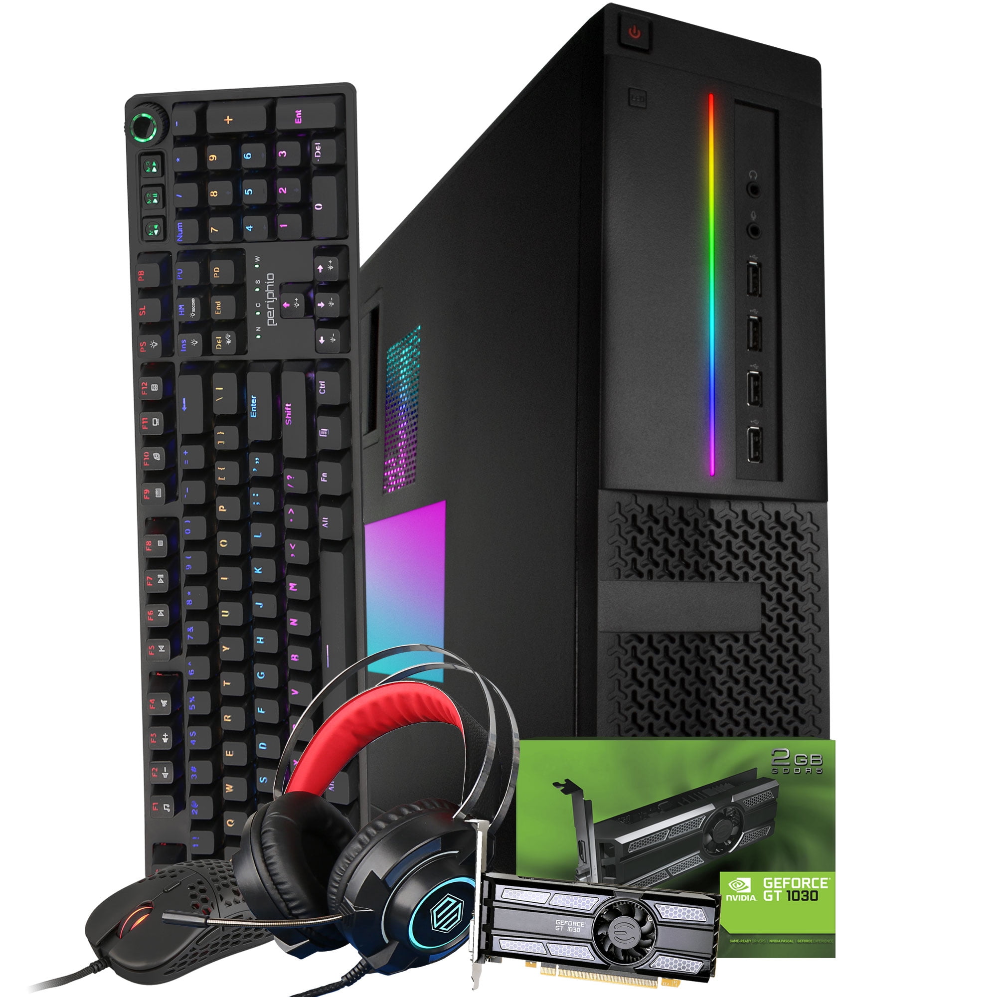 Restored RGB Gaming Computer Intel i5 (3.5Ghz Turbo) GeForce GT 1030 ...
