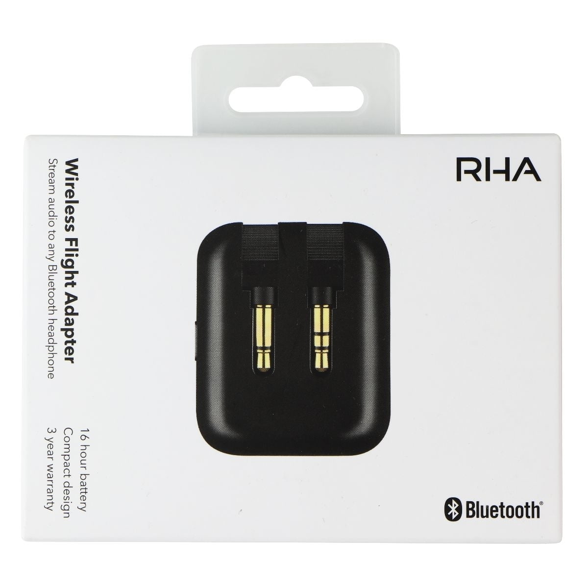 Restored RHA Wireless Bluetooth Flight Adapter for 3.5mm Jacks - Black ...
