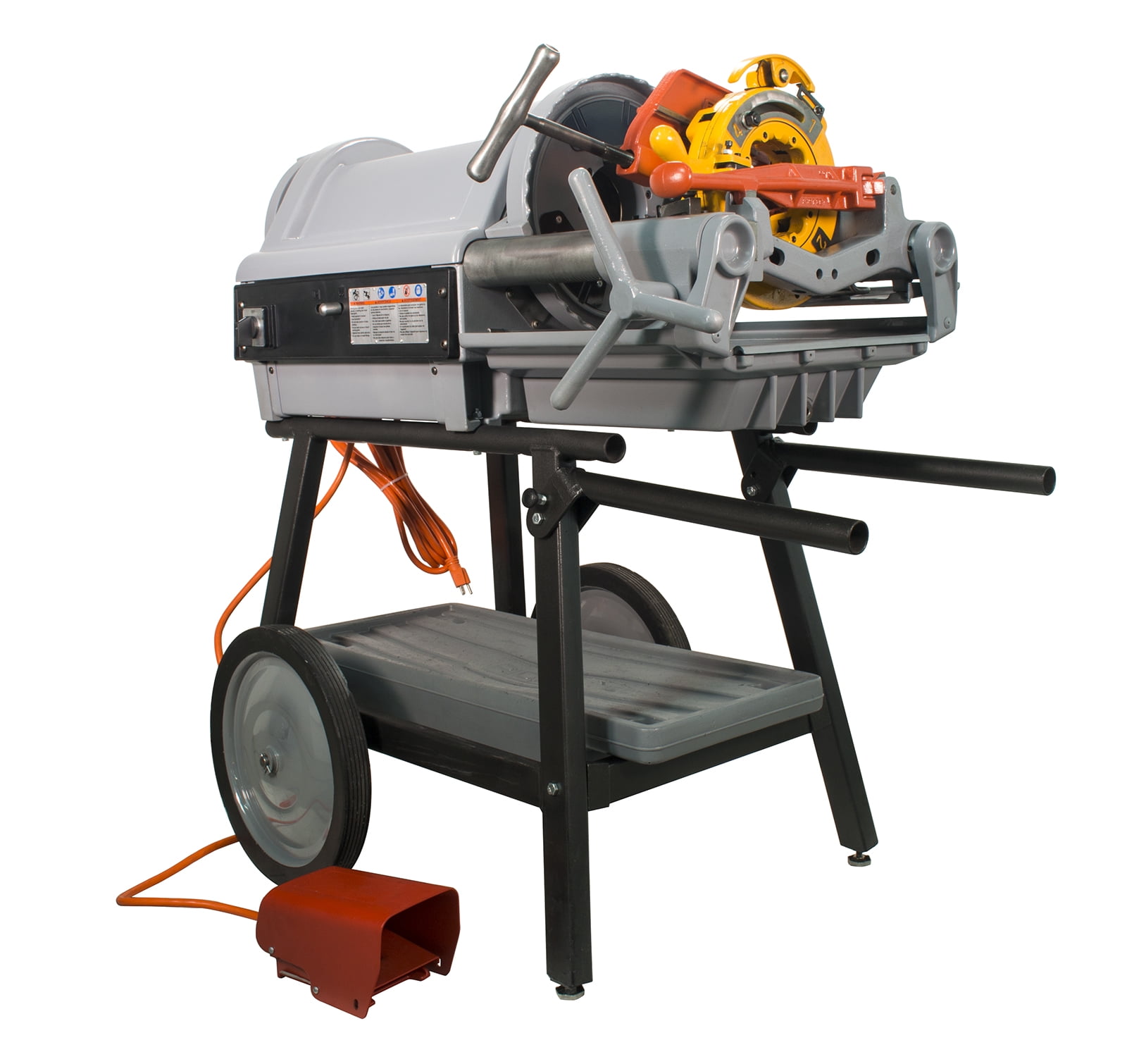 Restored RIDGID® 1224 Pipe Threader & Steel Dragon Tools® Die Heads ...