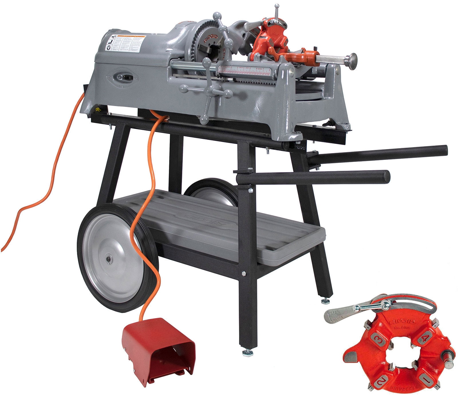 Restored RIDGID® 535 V1 Pipe Threading Machine with Cart Dies Heads ...