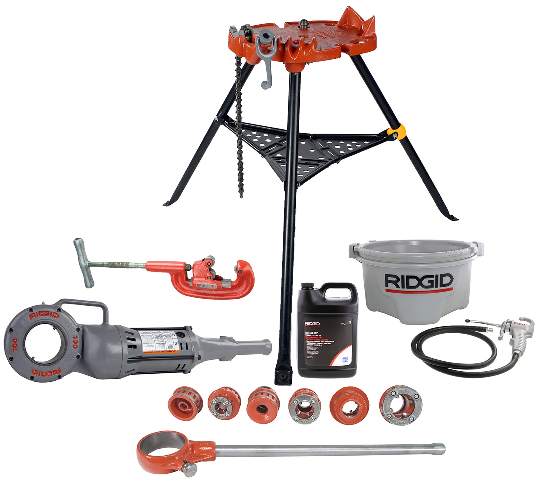 Restored RIDGID® 700 12R Kit 2A Cutter 460 Stand & New 418 Oiler with ...