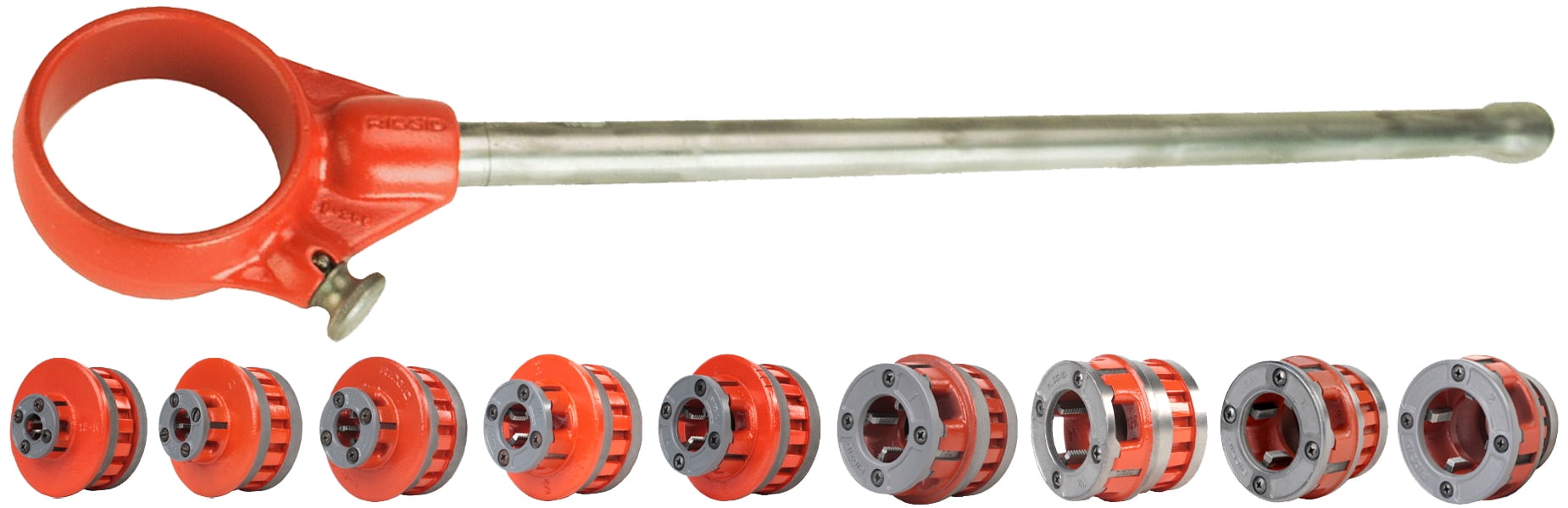 Restored RIDGID® Extended 12-R Ratchet Pipe Threading Kit 1/8" - 2 ...