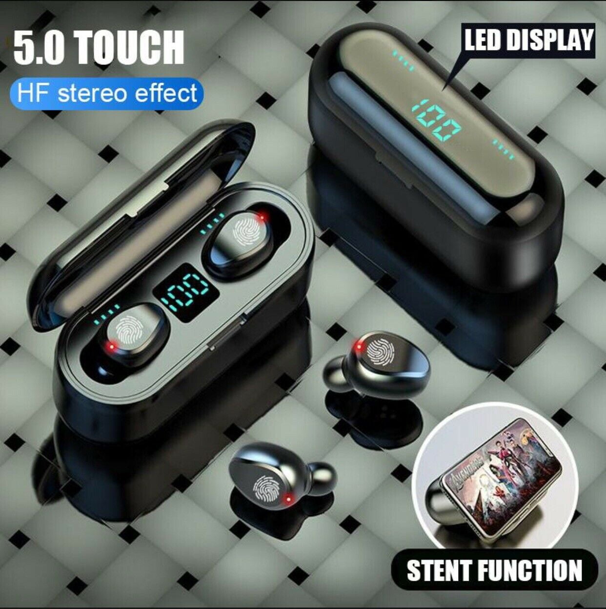 Restored ROHS TWS Bluetooth 5.0 Wireless Headset, Black - ABS+PC ...
