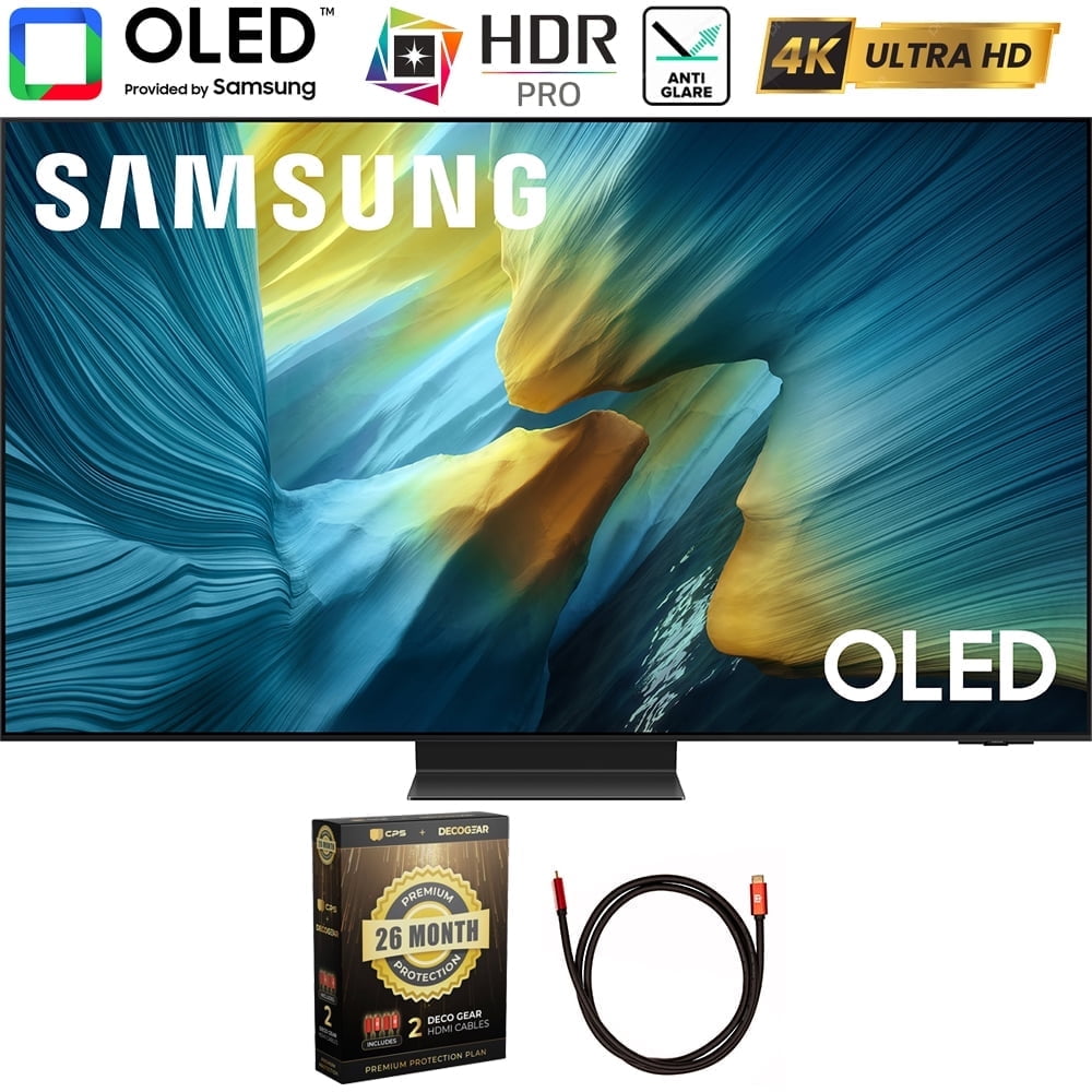 Samsung 55 inch OLED 4K S95F Vision AI Smart TV (2025) Bundle with CPS ...