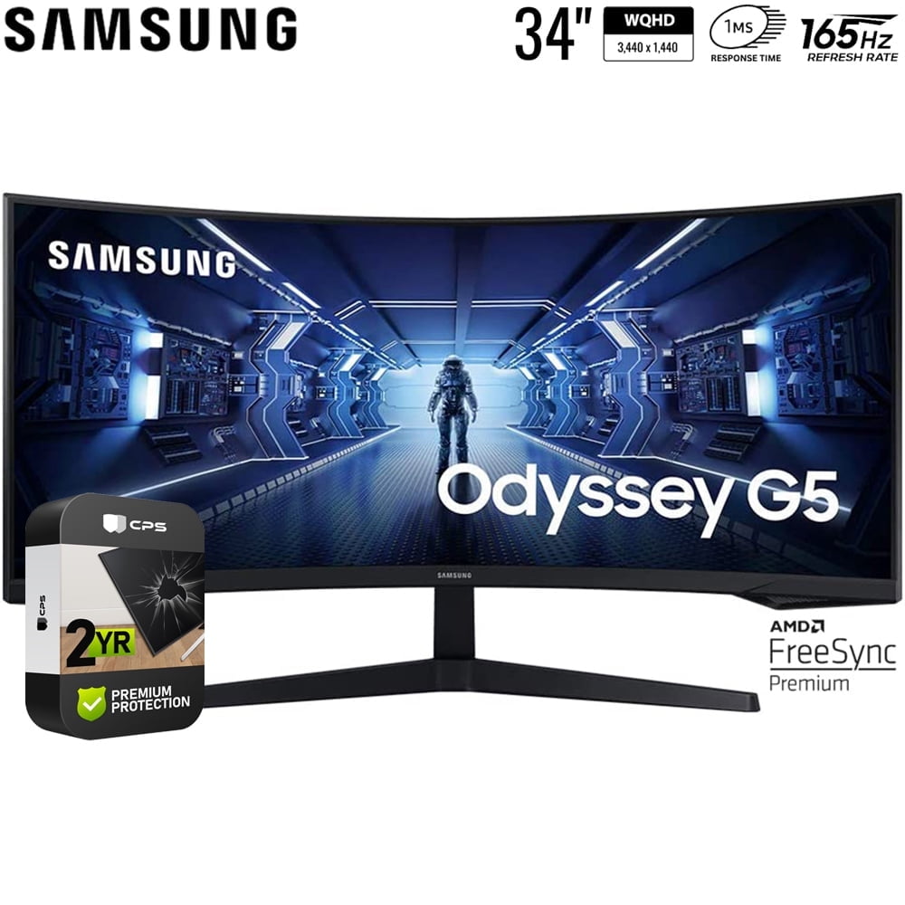 Samsung LC34G55TWW 34 inch HDR Curved Gaming Monitor, Odyssey G55T WQHD ...