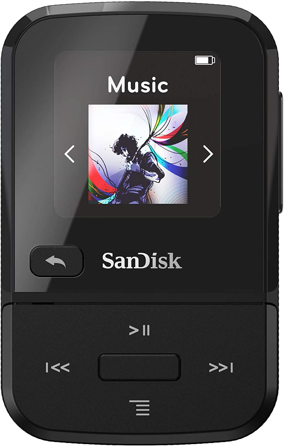 Restored SanDisk 16GB Clip Sport Go MP3 Player LED Screen and FM Radio ...