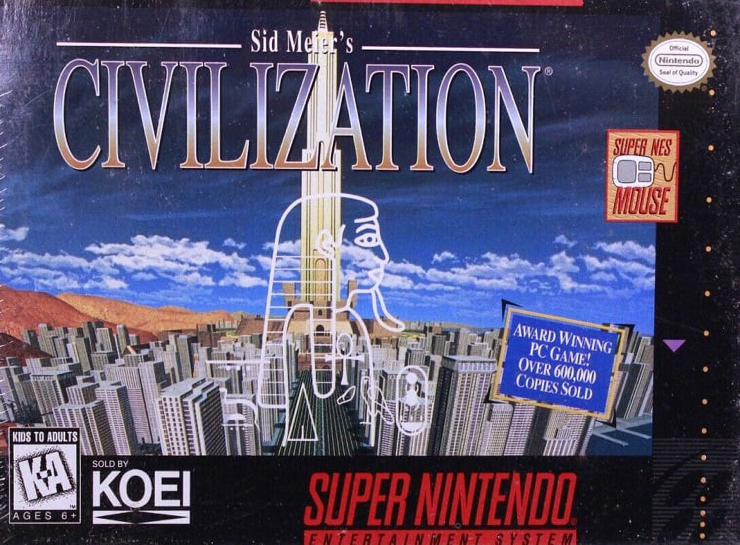 Restored Sid Meier's Civilization (Super Nintendo, 1996) SNES Turn ...