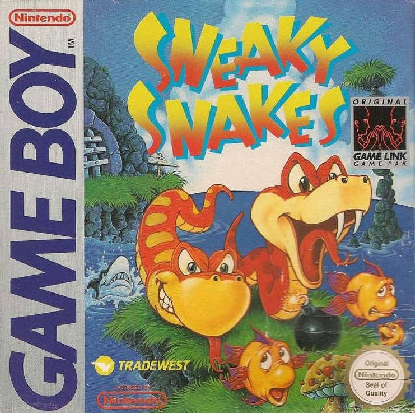 Restored Sneaky Snakes (Nintendo GameBoy, 1991) Video Game (Refurbished ...