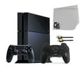 Restored Sony PlayStation 4 500GB Gaming Console Black 2 Controller ...