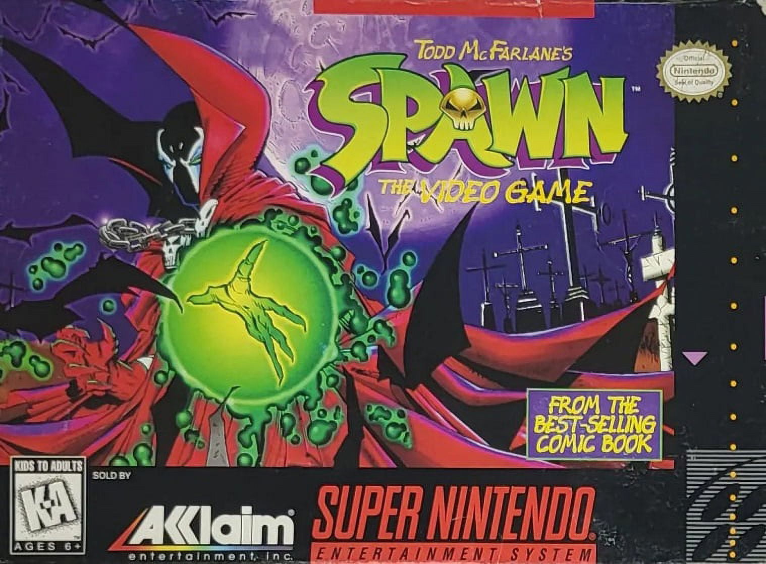 Restored Spawn: The Video Game (Super Nintendo, 1995) SNES Adventure ...