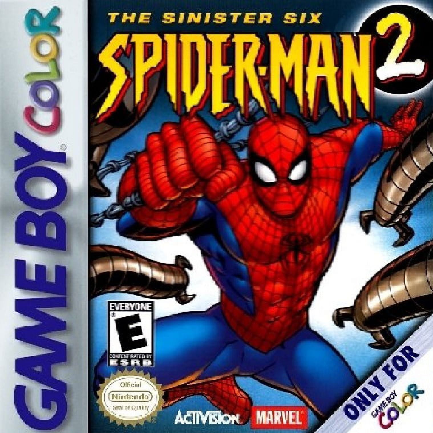 Restored Spider-Man 2: The Sinister Six (Nintendo GameBoy Color, 2001 ...