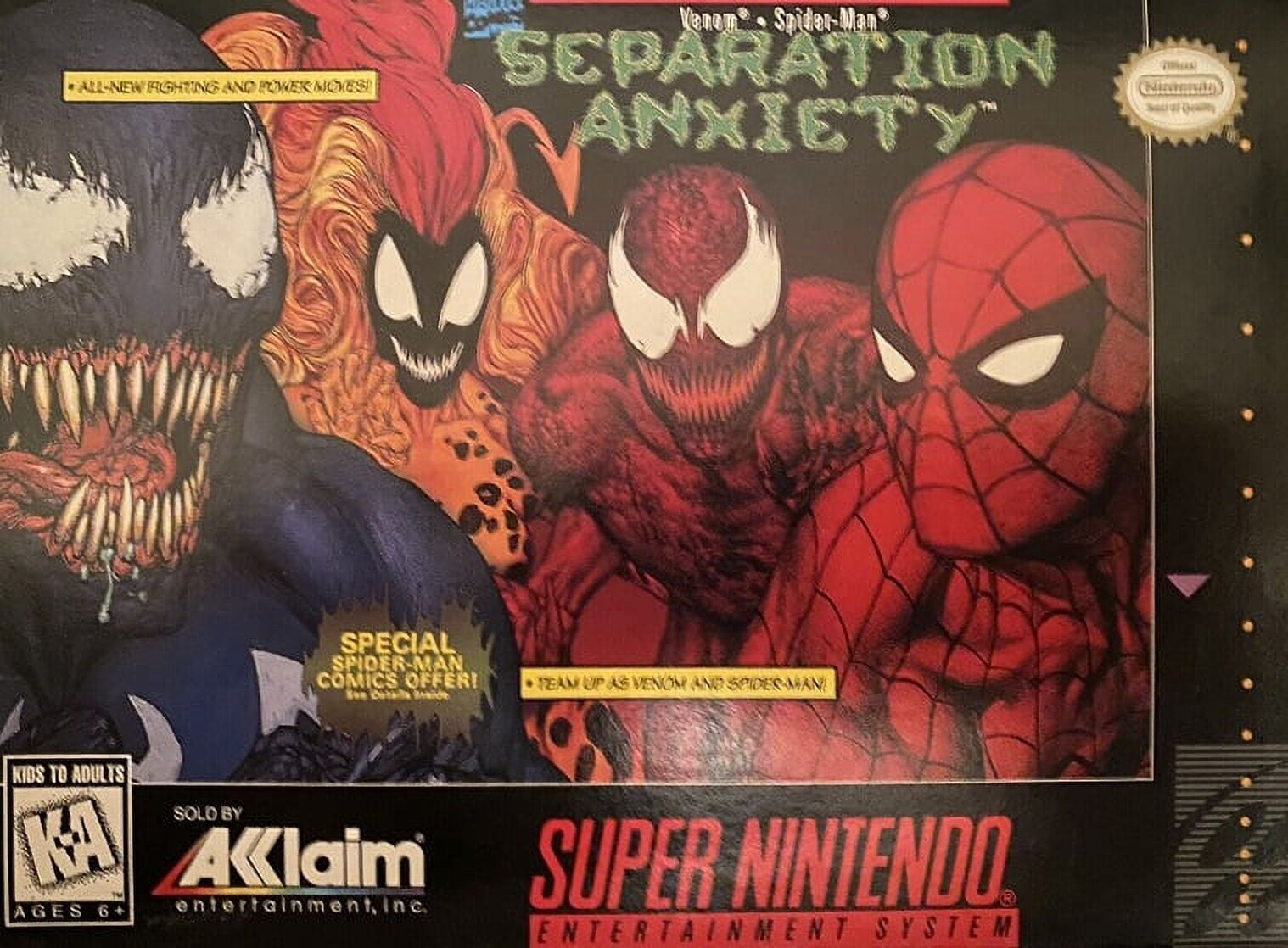 Restored Spider-Man: Separation Anxiety (Super Nintendo, 1995) SNES ...