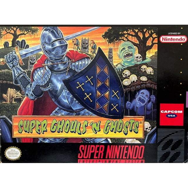Restored Super Ghouls 'N Ghosts (Super Nintendo, 1991) SNES Video Game ...