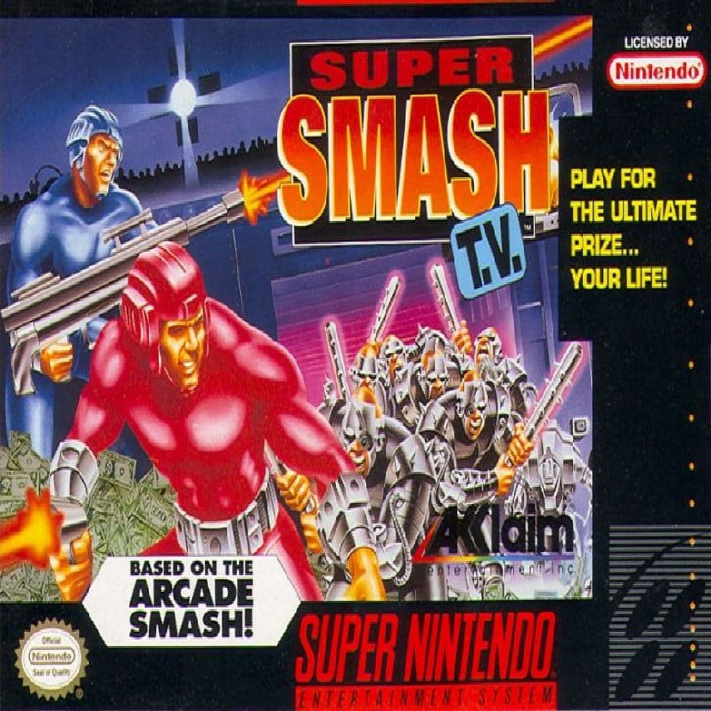 Restored Super Smash T.V. (Super Nintendo, 1992) SNES Fighting Game (Refurbished) - Walmart.com