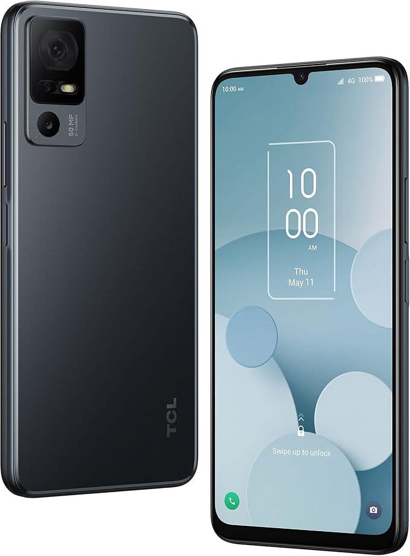 Restored TCL 40XL Unlocked Cell Phone 4GB + 128GB, 6.75" Dark Gray ...