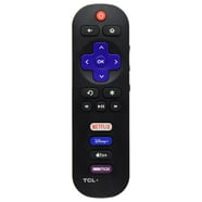 TCL Original Roku Smart TV Remote Control- Black with Netflix, VUDU ...