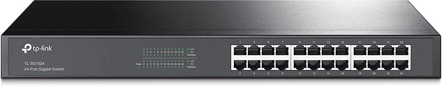 Restored TP-Link Network TL-SG1024 24-Port Unmanaged Gigabit Rackmount ...