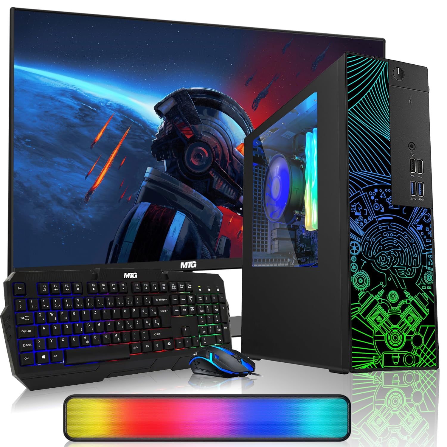 Restored TechMagnet RGB Desktop Computer PC-Intel Core i5,32GB ARGB RAM ...