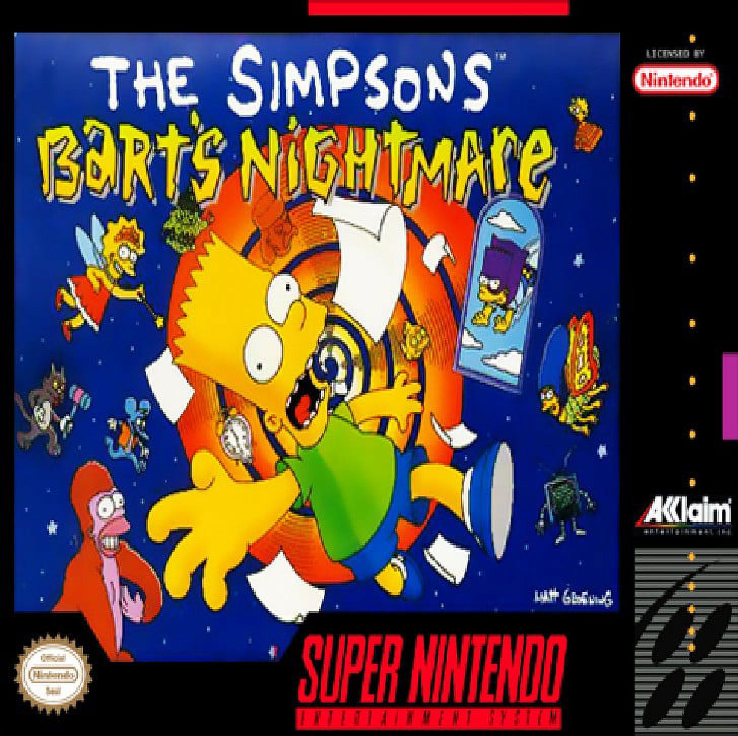 Restored The Simpsons: Bart's Nightmare (Super Nintendo, 1992) SNES ...