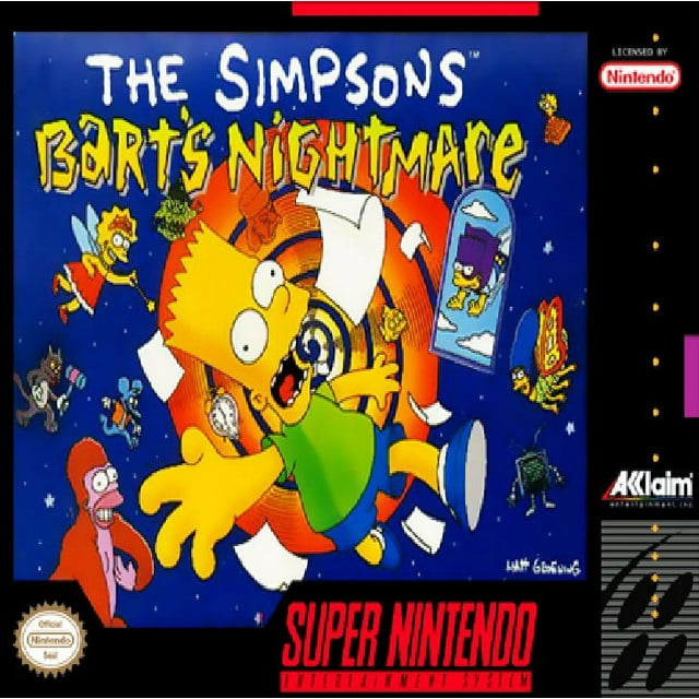 Restored The Simpsons: Bart's Nightmare (Super Nintendo, 1992) SNES ...
