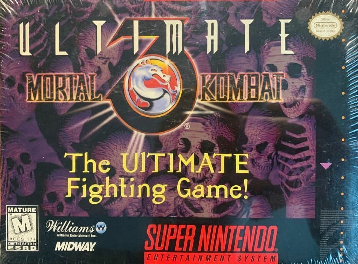 Restored Ultimate Mortal Kombat 3 (Super Nintendo, 1995) SNES Fighting ...