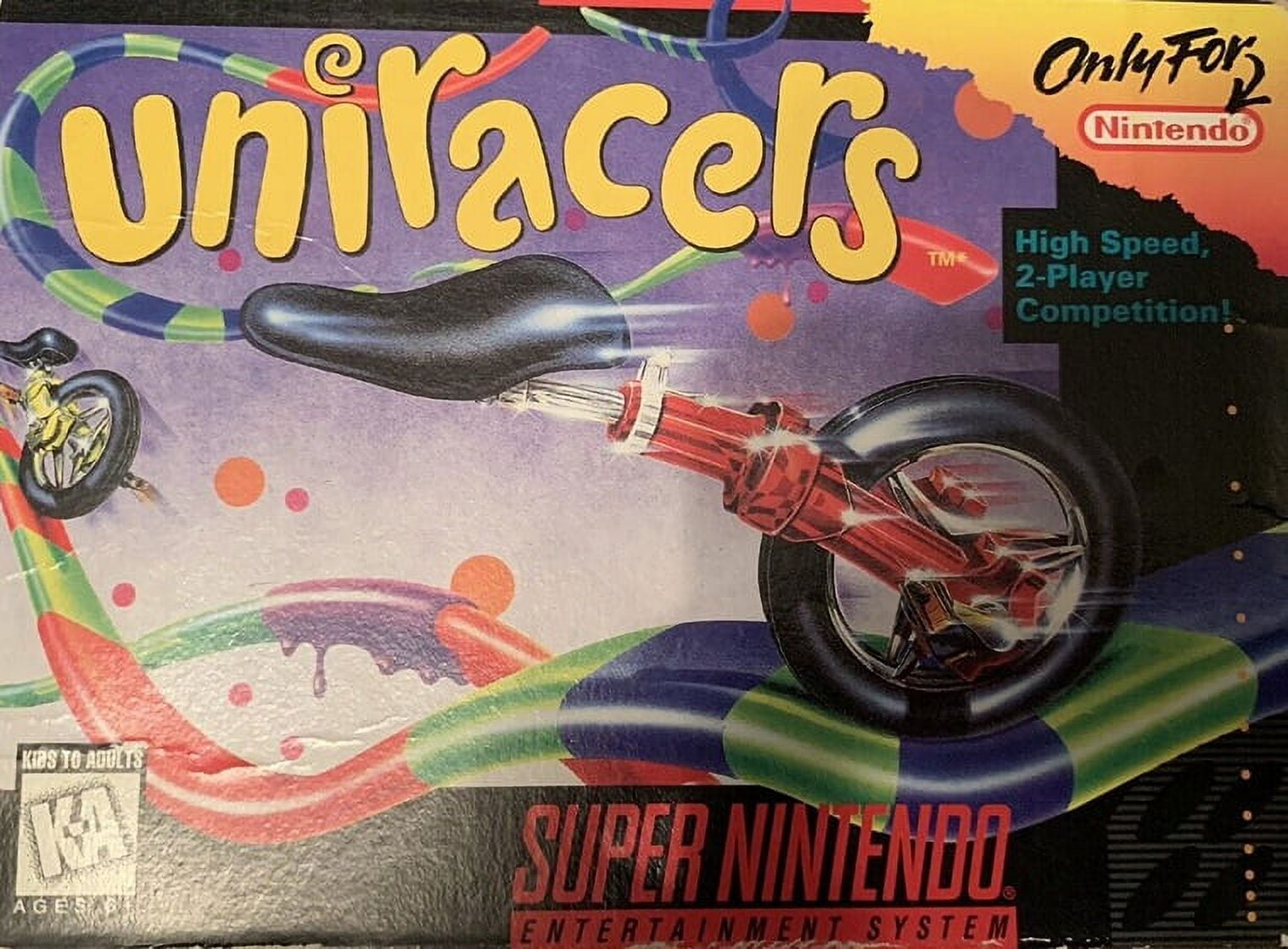 Restored Uniracers (Super Nintendo, 1994) SNES Racing Game (Refurbished ...