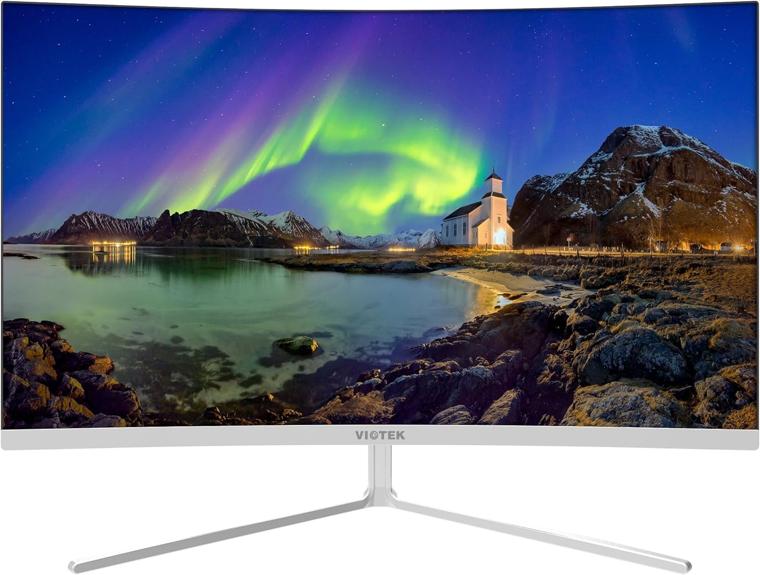 Restored VIOTEK NB27CW 27-inch LED Curved Monitor with Speakers, Bezel ...