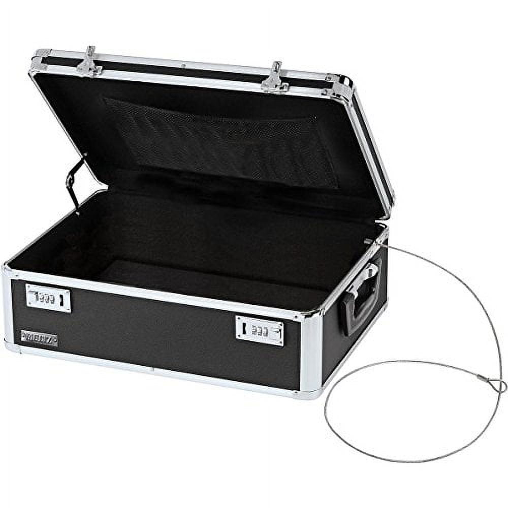 Restored Vaultz Locking Storage Box 19.5x7x13.5 inch Black Combination ...