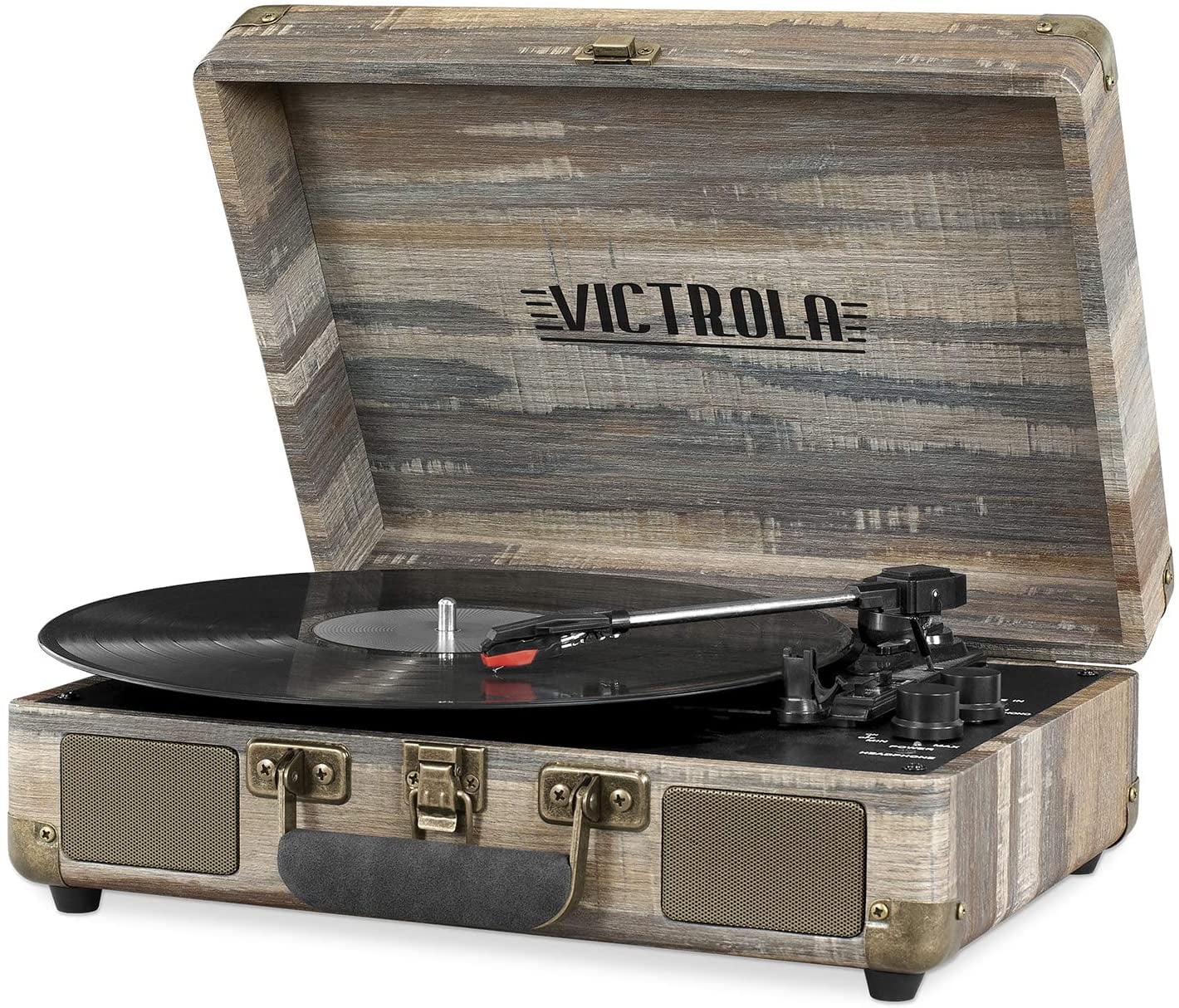 Restored Victrola VSC-550BT-FSG Bluetooth Suitcase Record Player with 3 ...