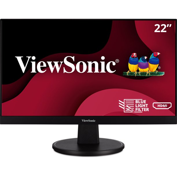 Restored ViewSonic VA2247-MH 22" 16:9 Frameless Adaptive-Sync Monitor ...