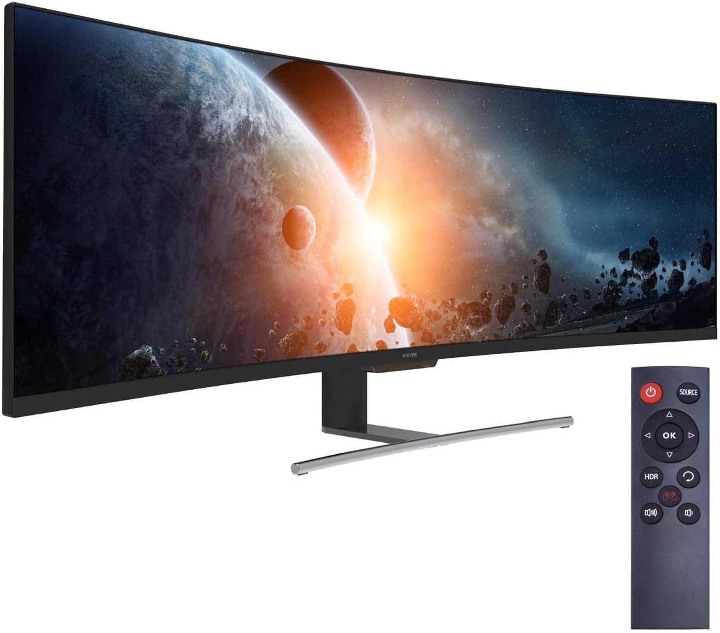 Restored Viotek SUW49C 49-Inch Super Ultrawide 32:9 Curved Monitor with ...