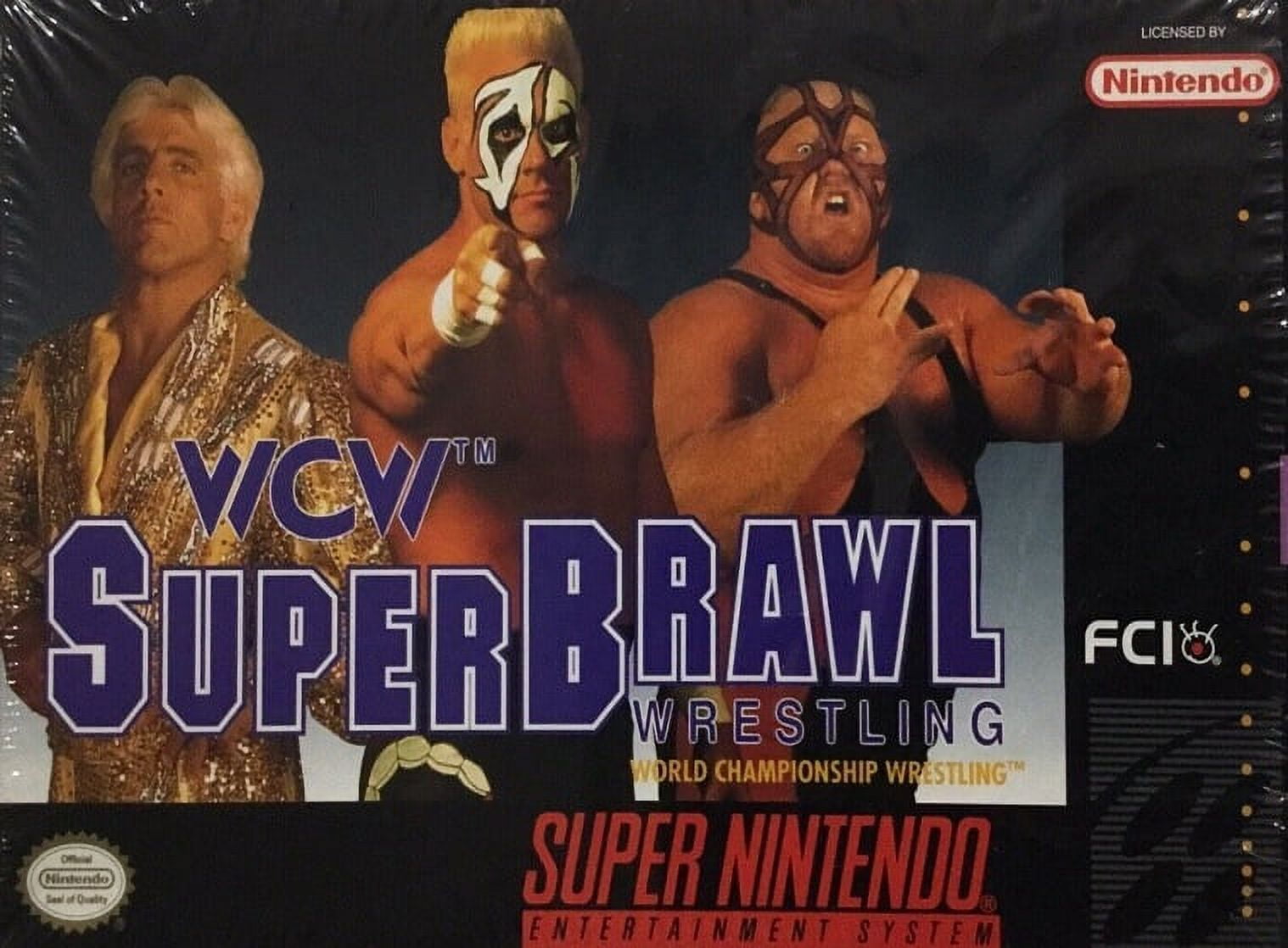 Restored WCW Super Brawl Wrestling (Super Nintendo, 1994) SNES Fighting ...