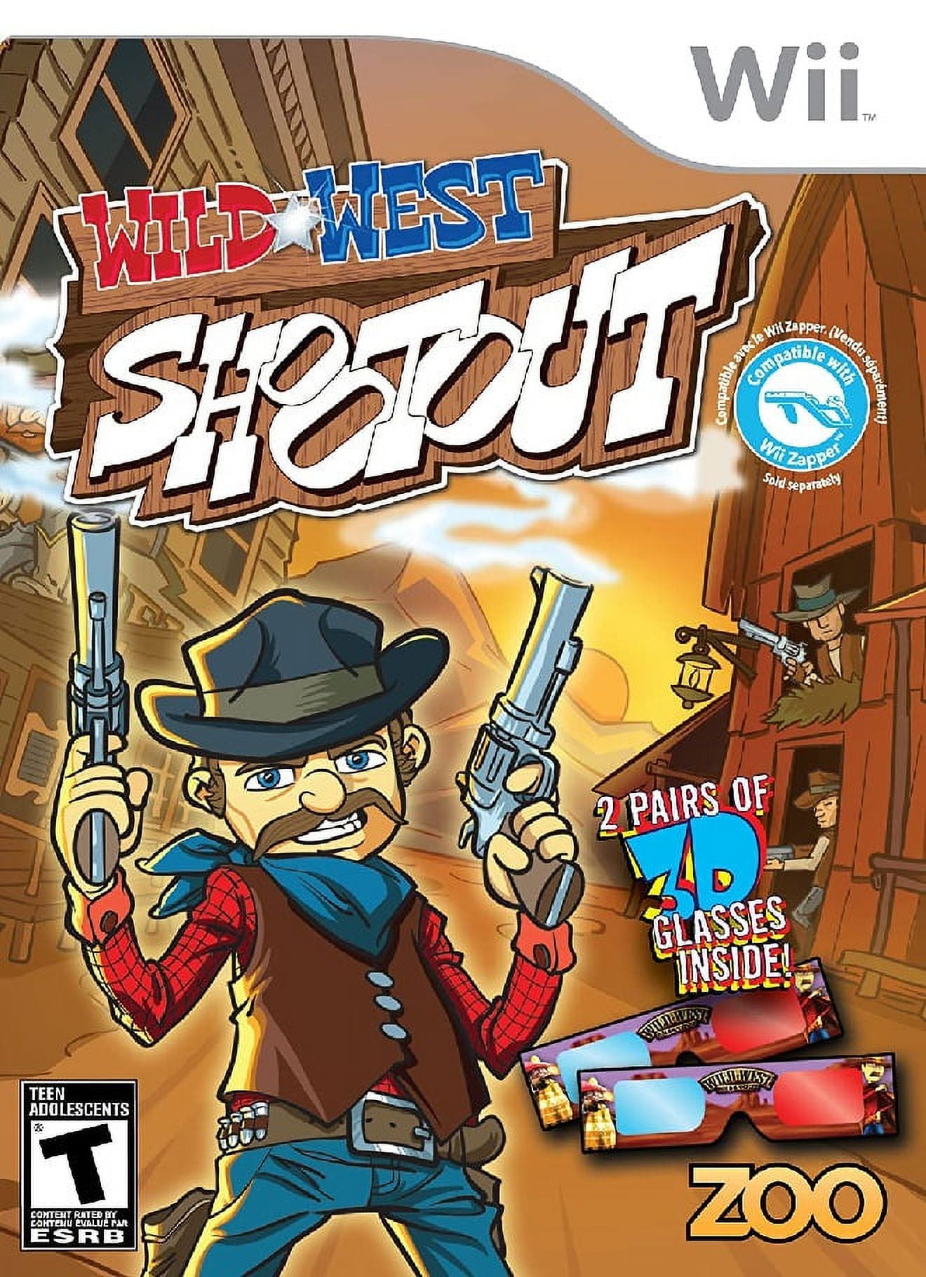 Restored Wild West Shootout (Nintendo Wii, 2010) Shooter Game ...