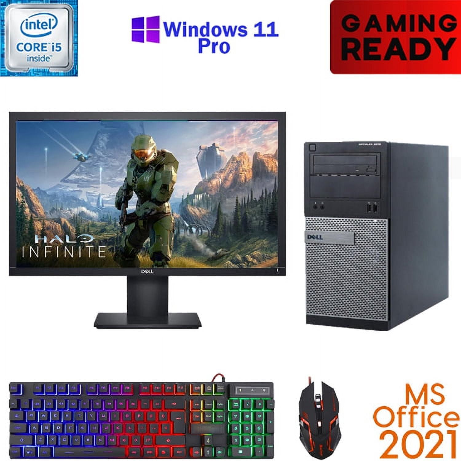 Restored Windows 11 Gaming Dell Core i5 GTX 1050Ti 240GB SSD + 1TB HDD ...