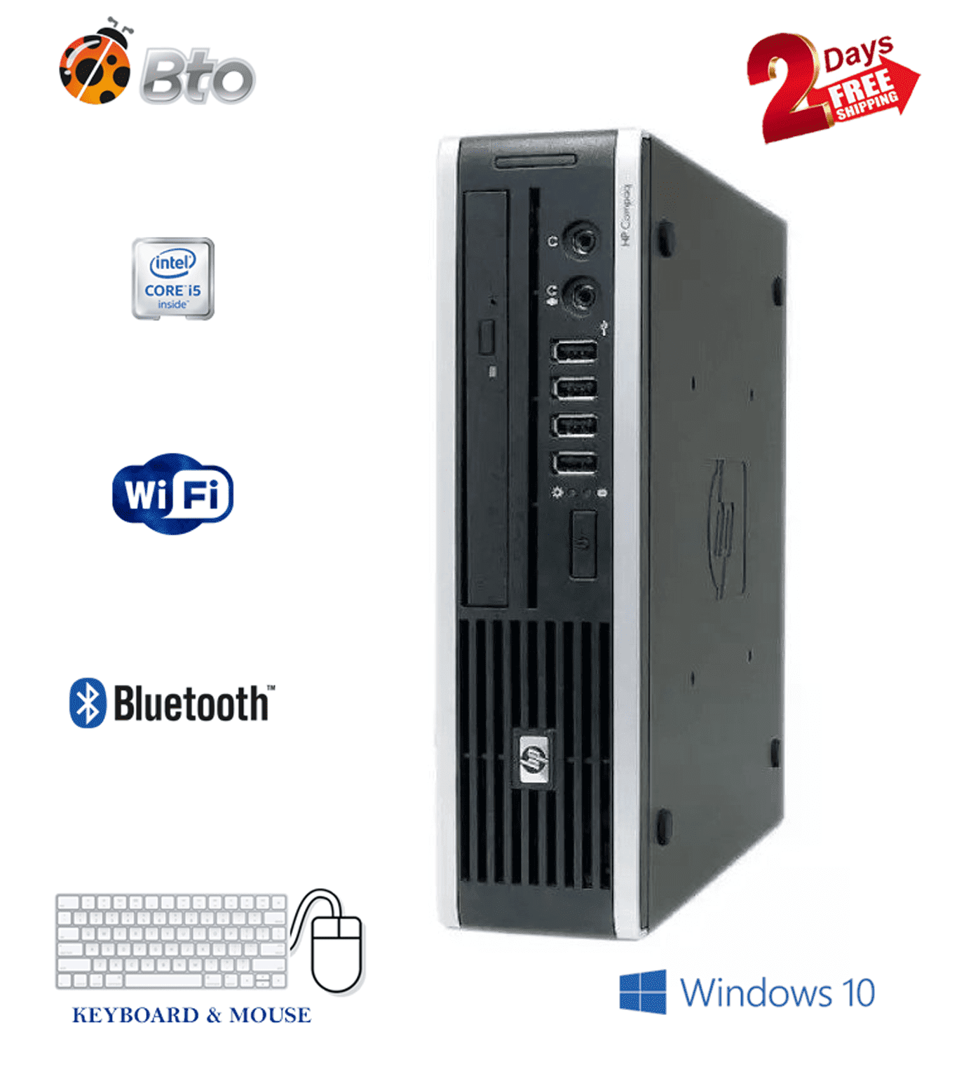 Restored Work from home Ultra Slim HP 8200 Desktop USFF Mini Computer ...