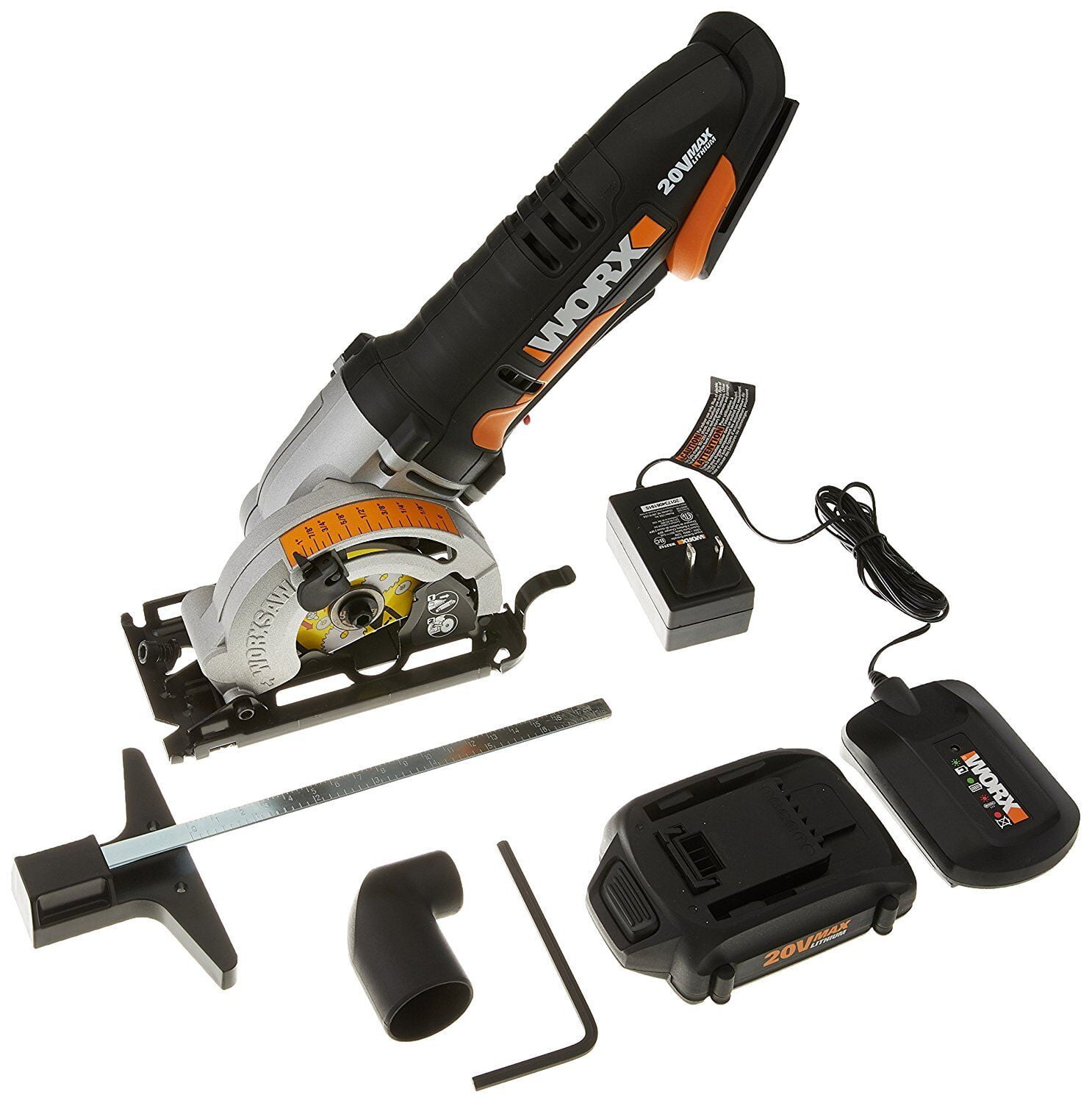 Worx WX523L 20V Power Share WORXSAW 3-3/8" Cordless Compact Circular ...