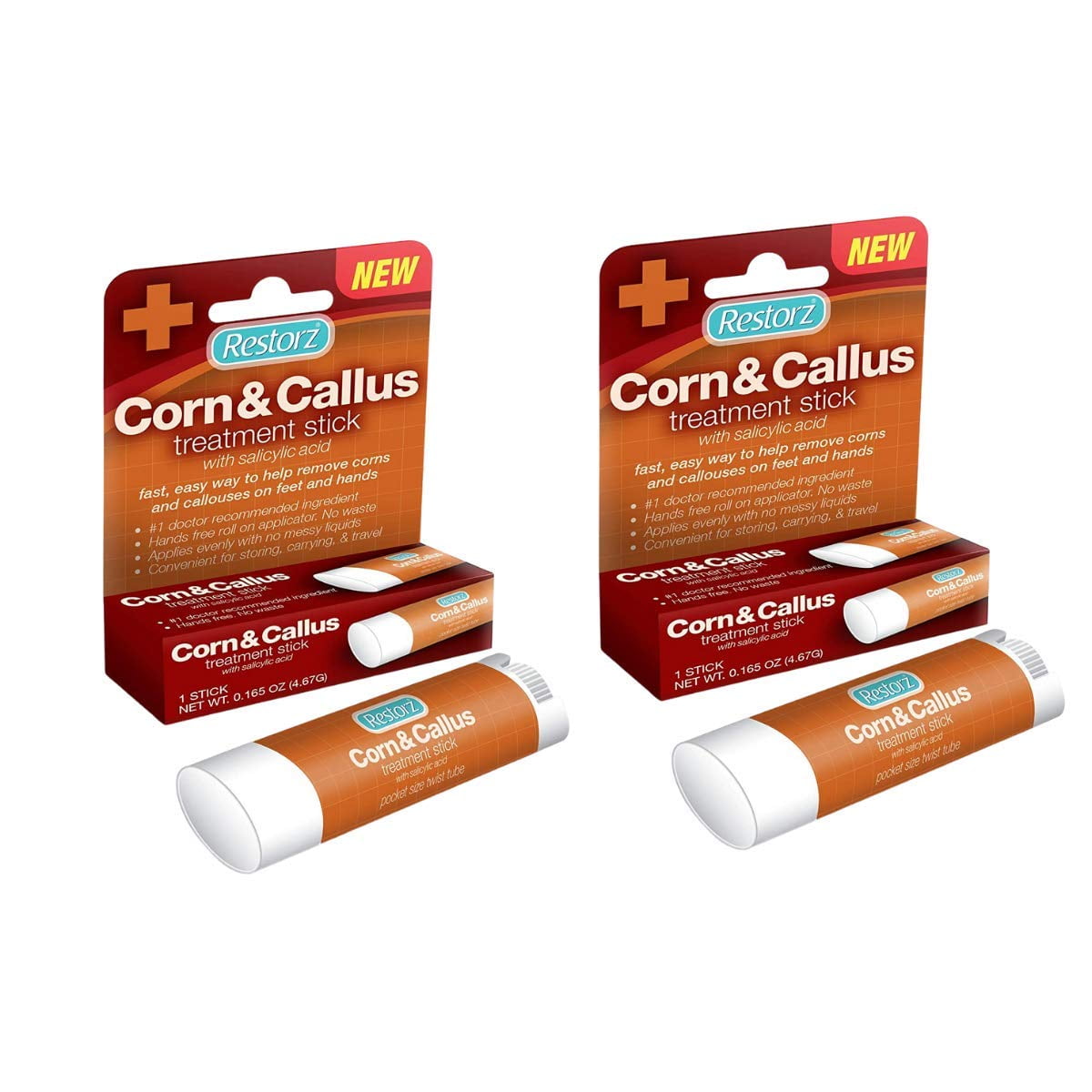 Restorz Corn and Callus Remover Stick with Salicylic Acid (2 Pack) - No ...