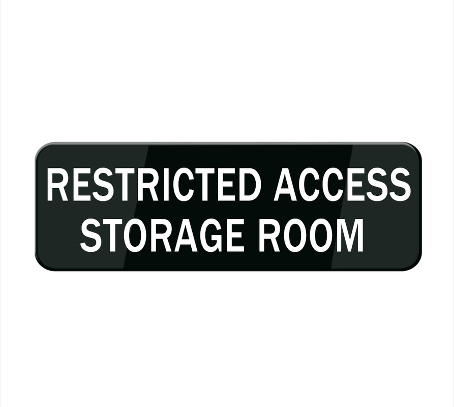 Restricted Access Storage Room Sign For House (With Strong Adhesive ...