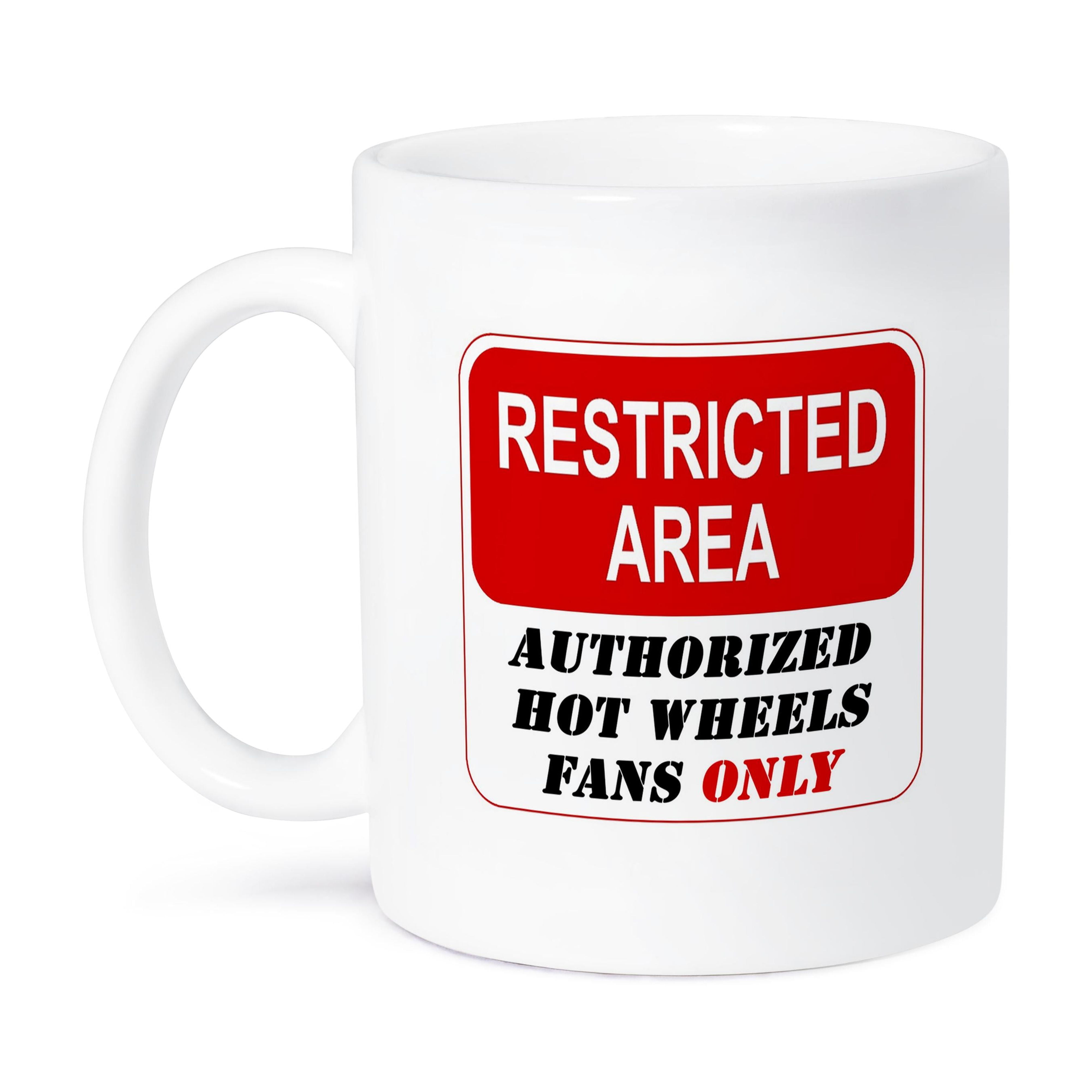 3dRose, Restricted Area Authorized Hot Wheels Fans Only sign, 11oz Mug ...