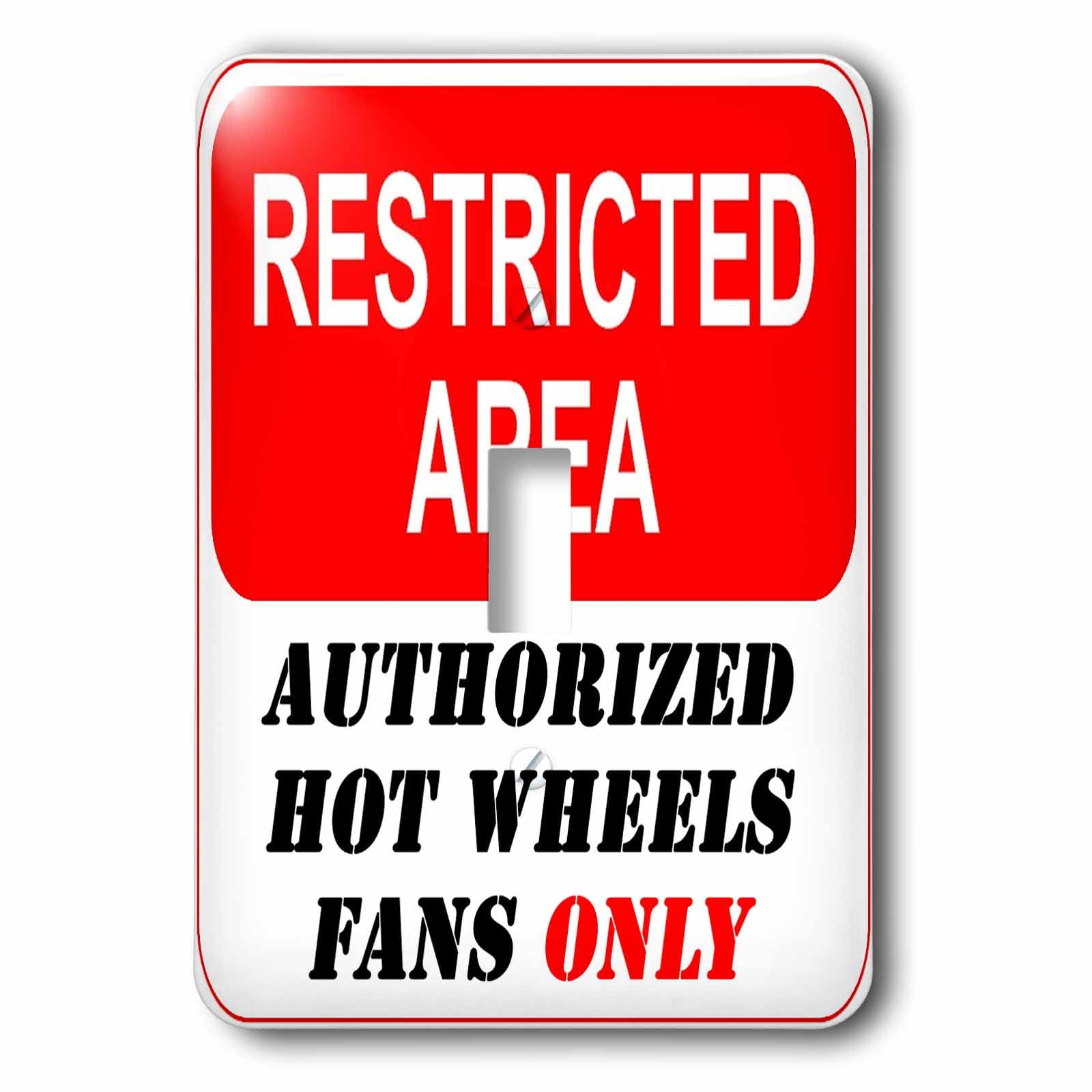 3dRose, Restricted Area Authorized Hot Wheels Fans Only sign, single ...
