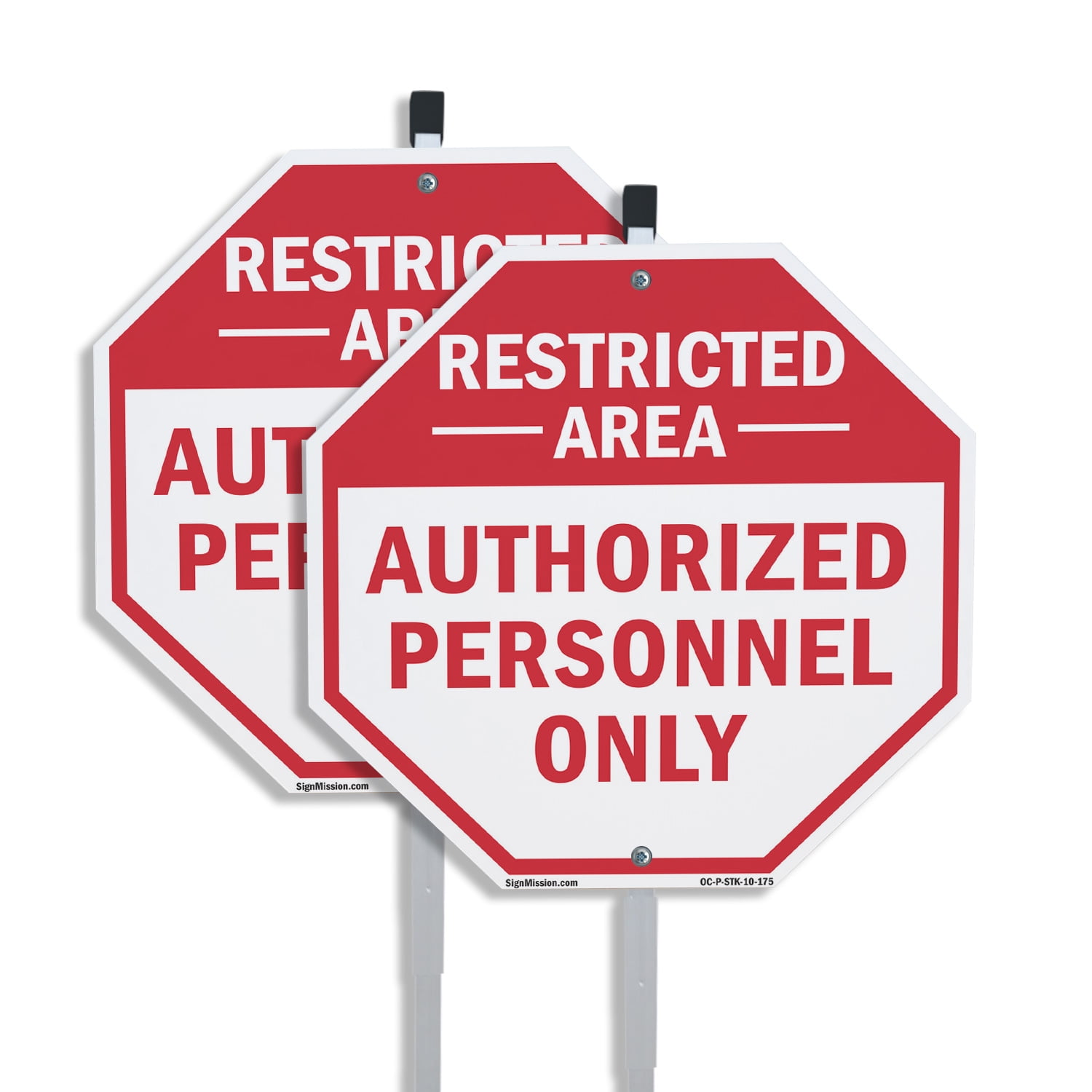 Restricted Area Authorized Personnel Only (2 Pack) 10 inch X 10 inch ...