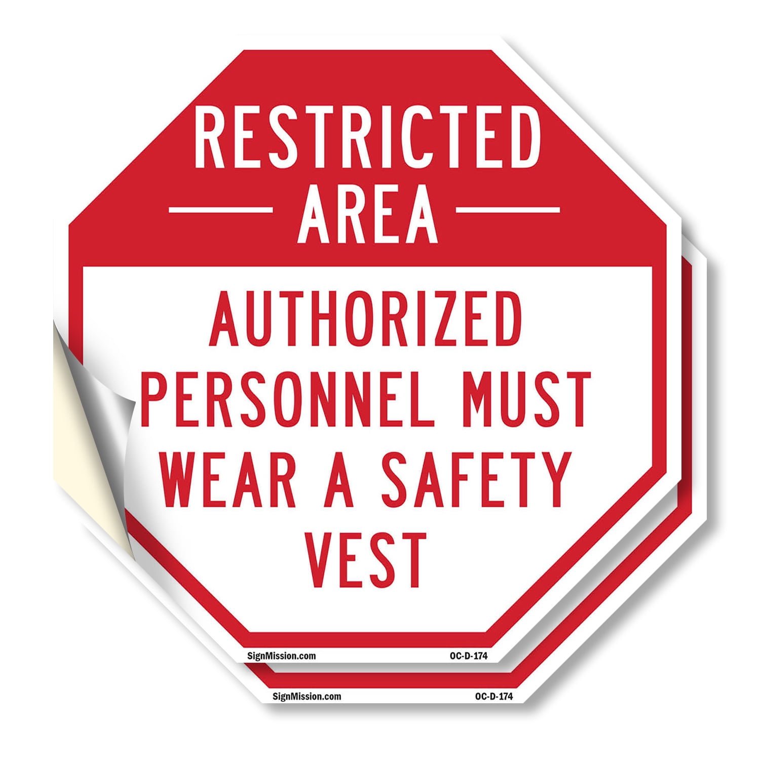 Restricted Area Authorized Personnel Must Wear a Safety Vest (2 Pack) 4 ...