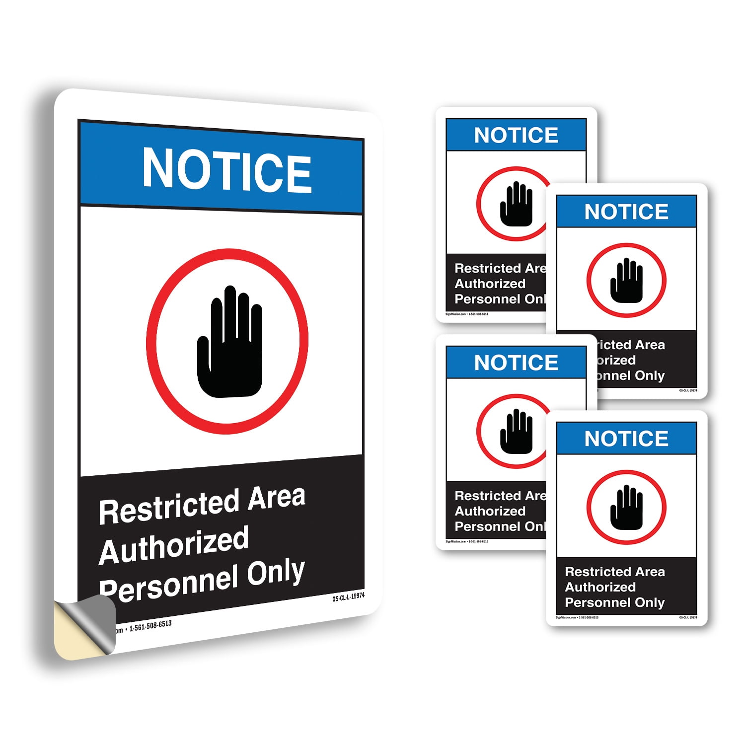 Restricted Area Authorized Personnel Only OSHA Notice Vinyl Decal Label ...